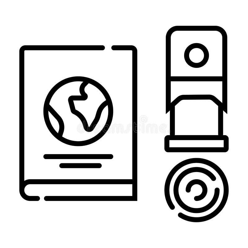 Visa Stamp Passport icon stock vector. Illustration of card - 126523750