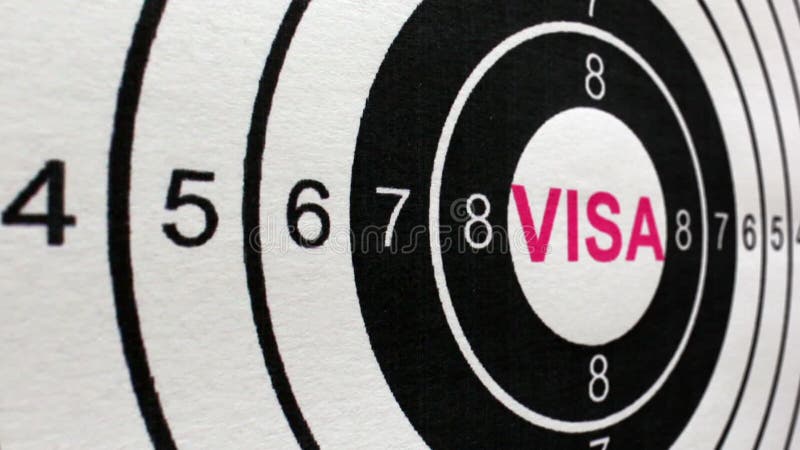 Visa Target Concept Dolly Shot Stock Video - Video of green, permit ...