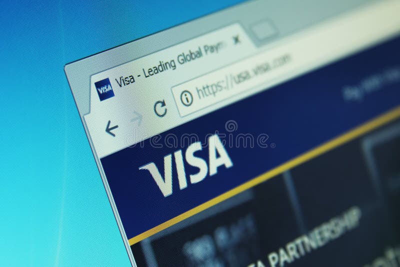 Visa website editorial photography. Image of icon, blockchain - 124882017