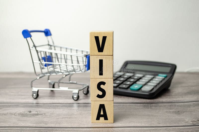 VISA. Wooden Blocks with "VISA" Text of Concept Stock Photo - Image of ...