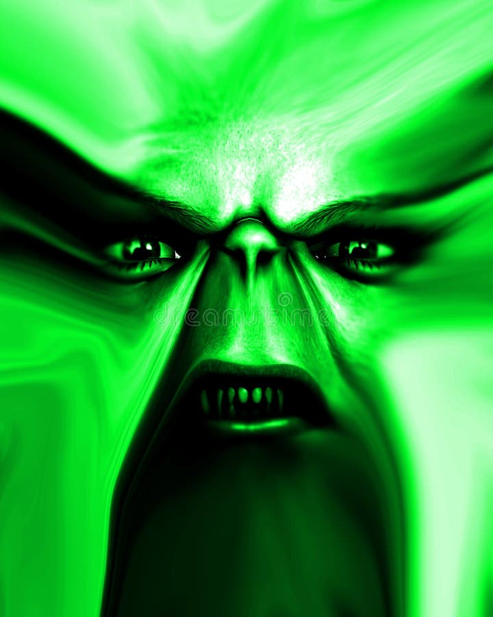 Monstre effrayant criant 3 illustration stock. Illustration du ...