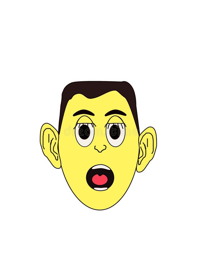 Visage ahuri illustration stock. Illustration du choqué - 10545067