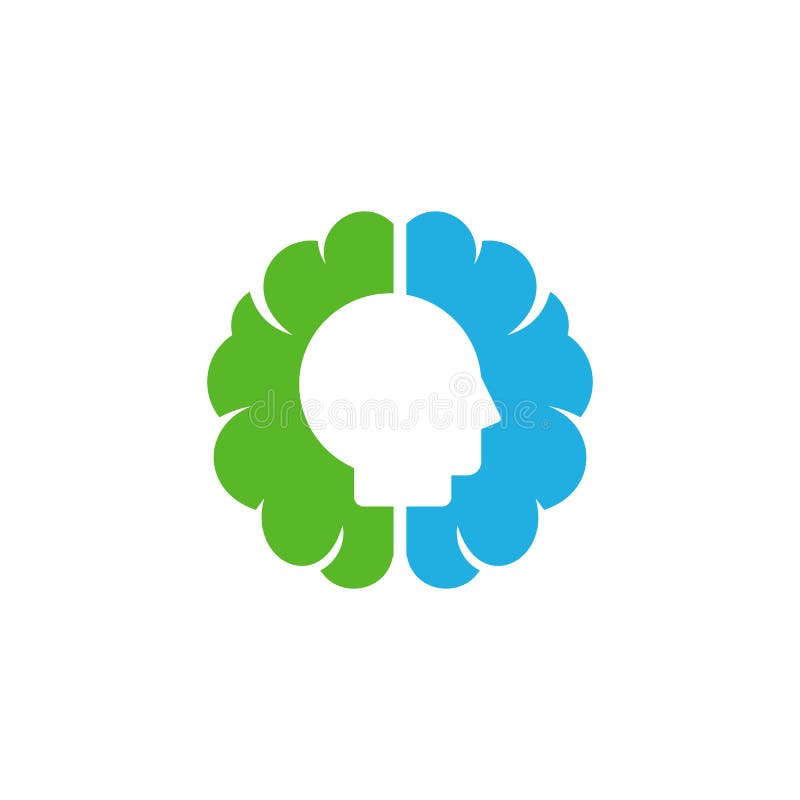 Visage Brain Logo Icon Design Illustration de Vecteur - Illustration du ...