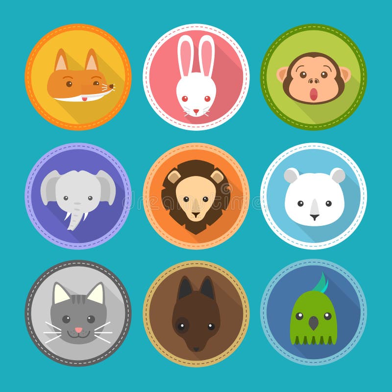 Visage d'animaux illustration de vecteur. Illustration du graphisme ...