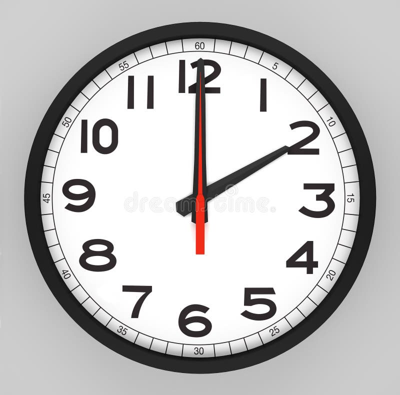 Visage d'horloge 2 heures illustration stock. Illustration du visage ...