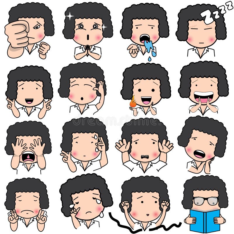 Visage d'humeur illustration de vecteur. Illustration du rire - 72736001