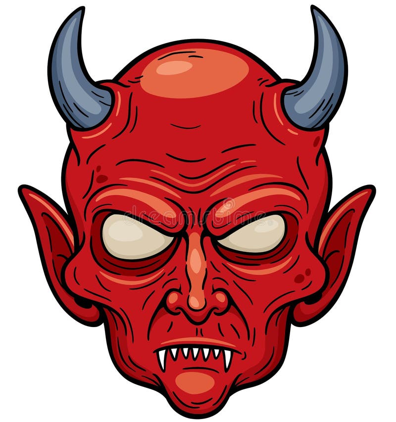 Visage de diable illustration de vecteur. Illustration du diable - 53456200