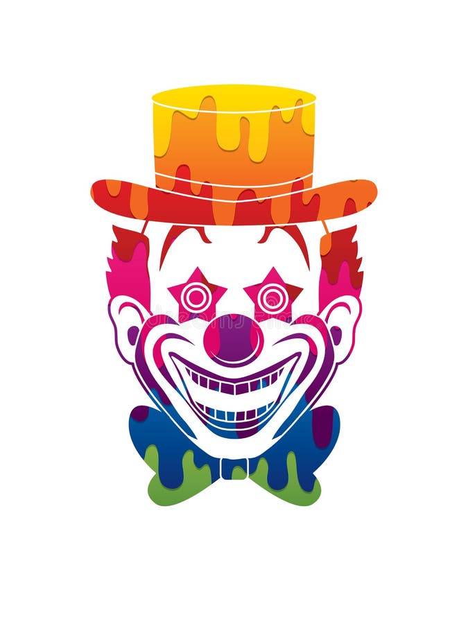 Visage De Sourire De Chef De Clown Illustration de Vecteur ...