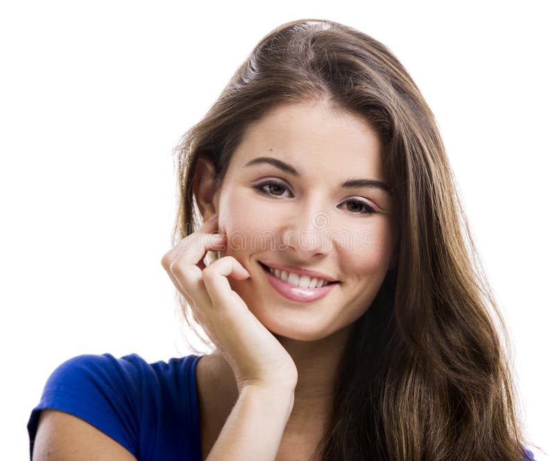 Sourire heureux de visage photo stock. Image du confiant - 170317878