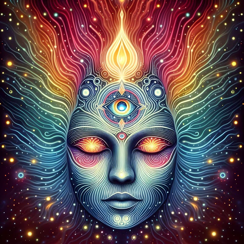 Visage of Insight. stock illustration. Illustration of expression ...