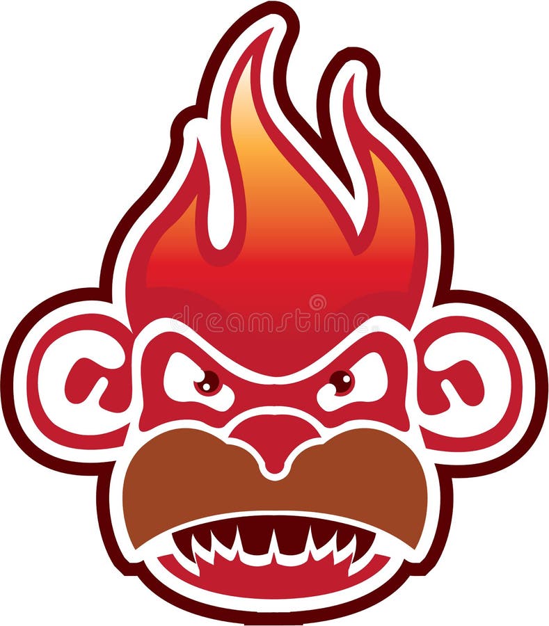 Visage Logo Vector De Singe Illustration de Vecteur - Illustration du ...