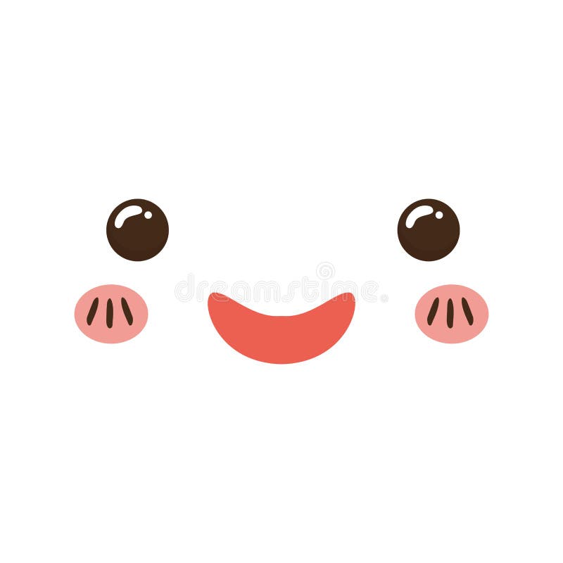 Visage Mignon De Dessin Animé Illustration de Vecteur - Illustration du ...