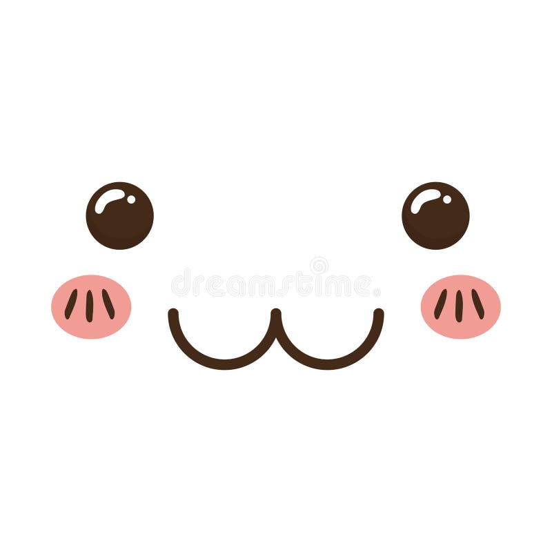 Visage Mignon De Dessin Animé Illustration de Vecteur - Illustration du ...