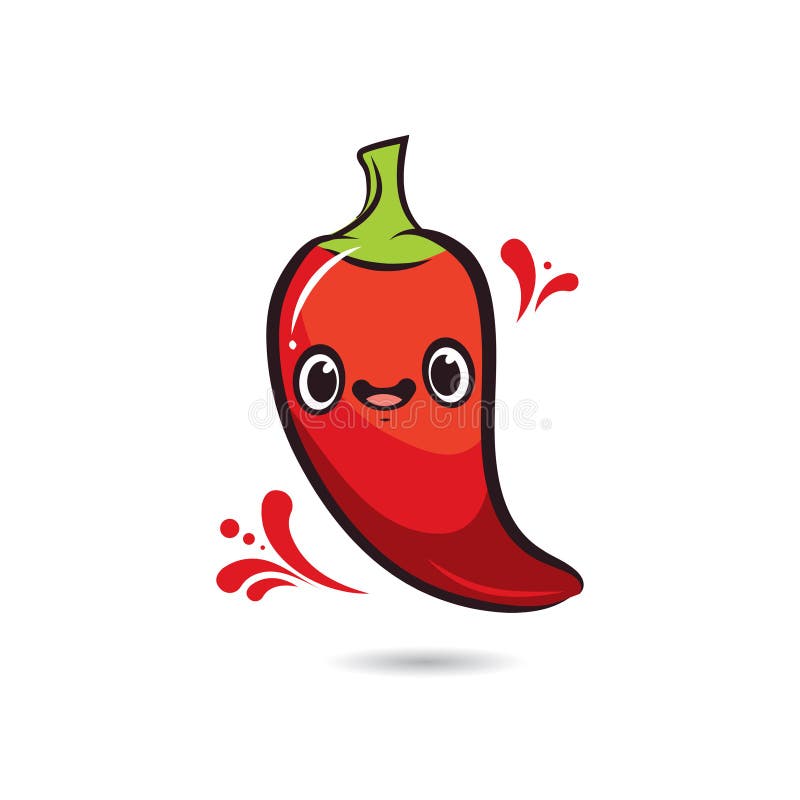 Visage Mignon De Piments De Conception De Personnages Illustration de ...