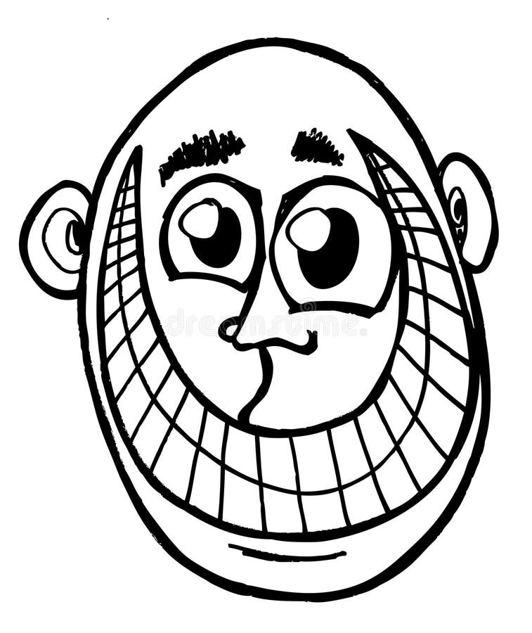 Visage souriant illustration de vecteur. Illustration du graphisme ...