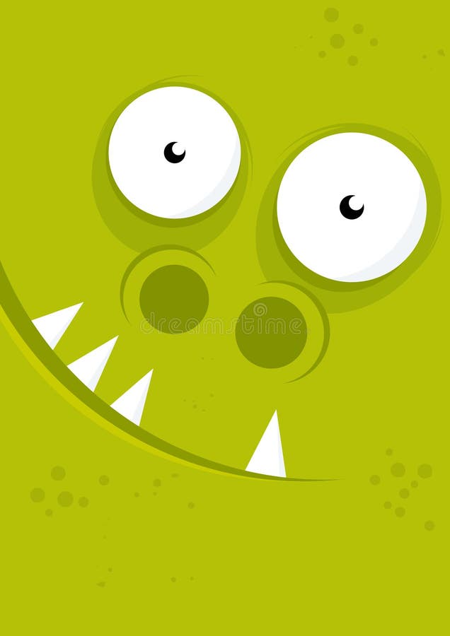Visage vert de monstre illustration de vecteur. Illustration du ...