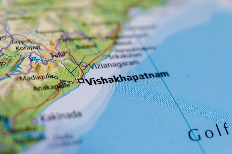 Visakhapatnam no mapa foto de stock. Imagem de explorar - 114068676