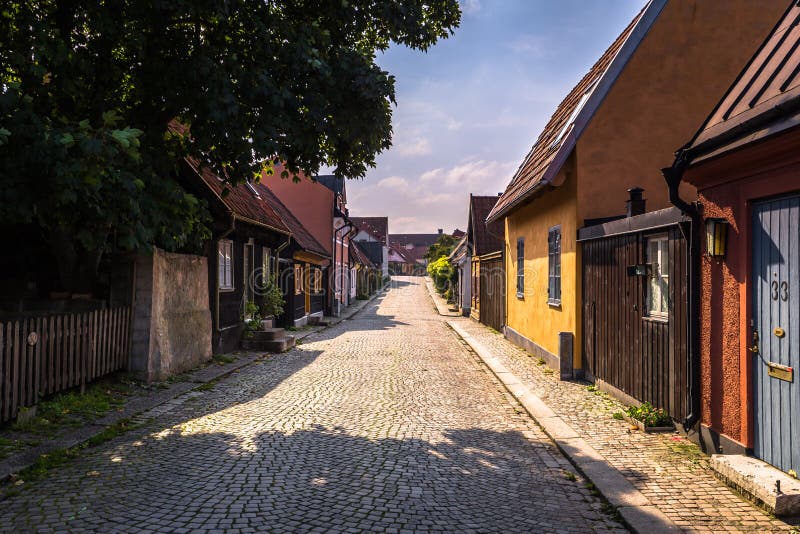 Visby - September 23, 2018: Old Town of Visby in Gotland, Sweden ...