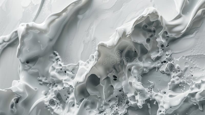 Viscous Fluid White Substance with Splashes Texture Background Image ...