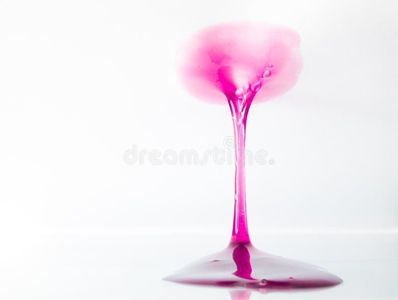 The Viscous Substance in the Form of a Colored Gel is Stretched between ...