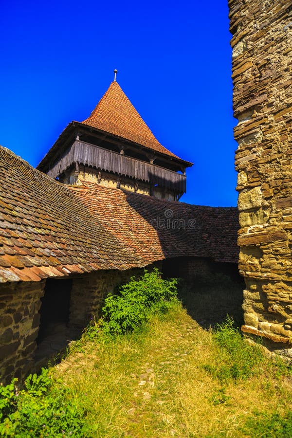 Viscri fortified monastery stock photo. Image of ancient - 75522018