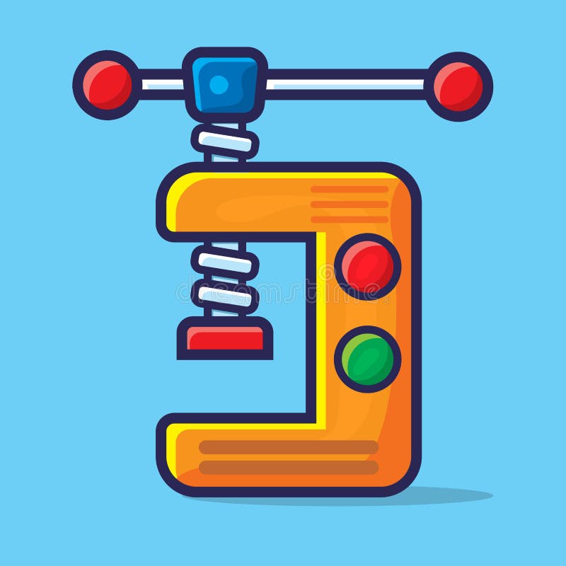 Vise Construction Tool Isolated Cartoon Vector Illustration in Flat ...