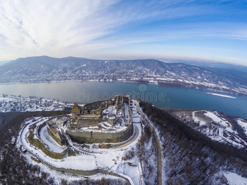 Visegrad castle from above stock photo. Image of grass - 51280966