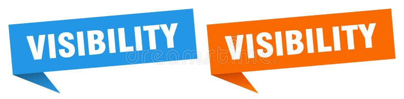 Visibility Banner. Visibility Speech Bubble Label Set Stock Vector ...