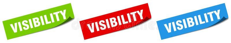 Visibility Banner. Visibility Speech Bubble Label Set. Stock Vector ...
