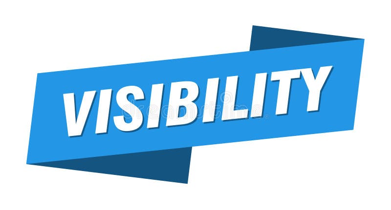 Visibility Banner Template. Visibility Ribbon Label Stock Vector ...