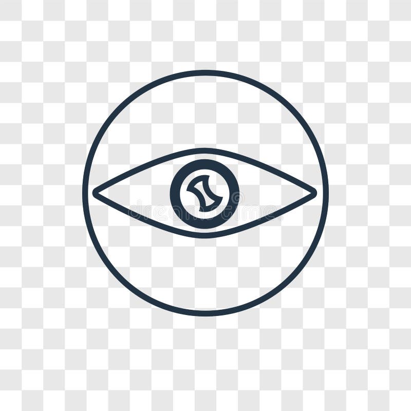 Visible Concept Vector Linear Icon Isolated on Transparent Background ...