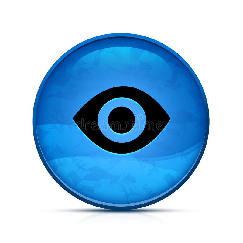 Visibility Icon on Classy Splash Blue Round Button Illustration Stock ...