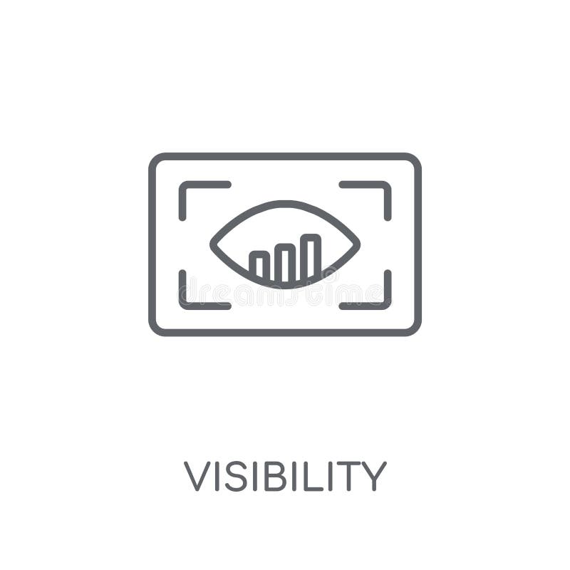 Visibility Outline Vector Icon. Thin Line Black Visibility Icon, Flat ...