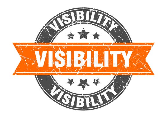 Visibility stamp stock vector. Illustration of template - 196575863