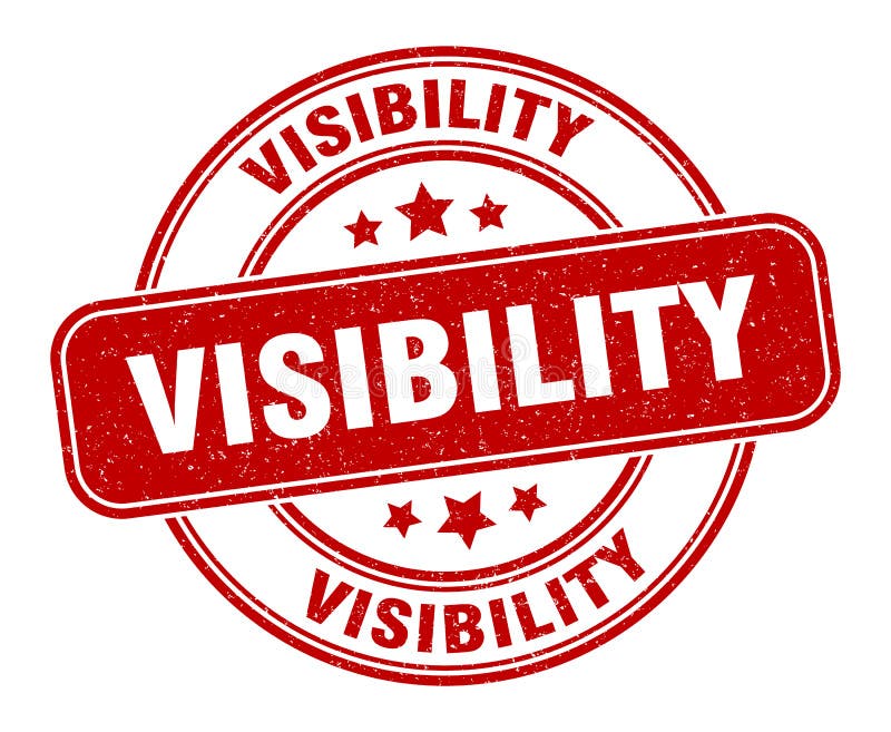 Visibility Stamp. Visibility Round Grunge Sign Stock Vector ...