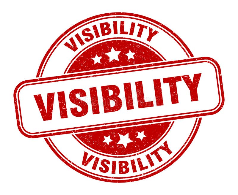 Visibility Stamp. Visibility Round Grunge Sign Stock Vector ...