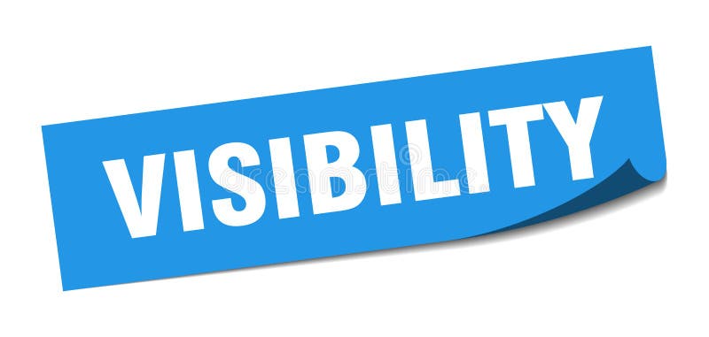 Visibility Sticker. Visibility Square Sign Stock Vector - Illustration ...