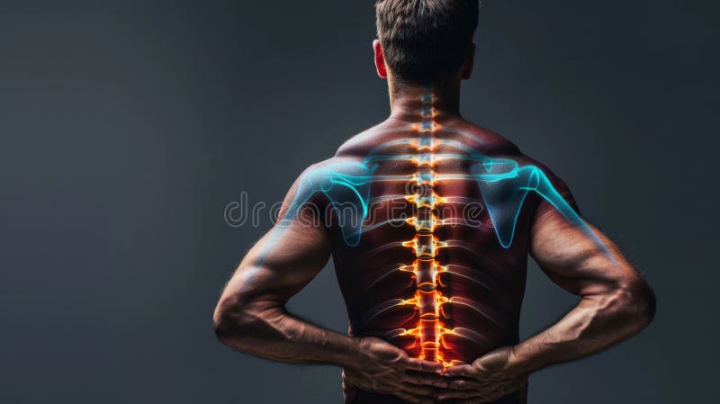 The Spine and Back Anatomy.AI Generated Image Stock Photo - Image of ...