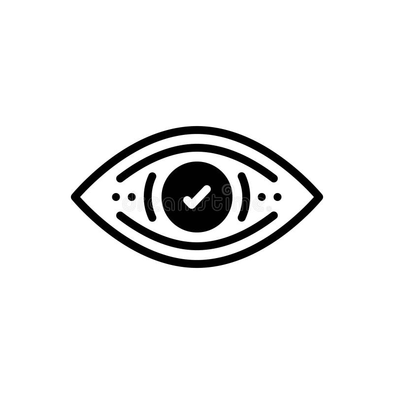 Black Solid Icon for Visible, Seen and Eye Stock Vector - Illustration ...