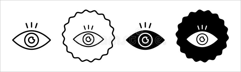 Visible Icon Symbol Set Collection. Visible Simple Vector Sign Bundle ...