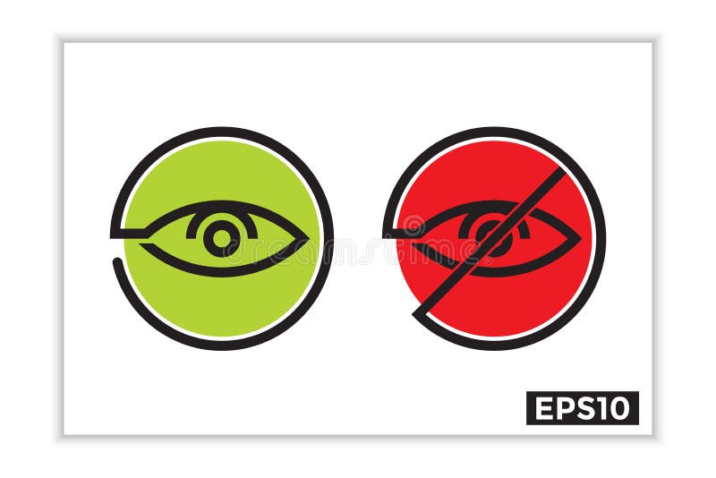 Visible and Invisible Icons, Hide Icons, Invisible Logos, Illustrations ...