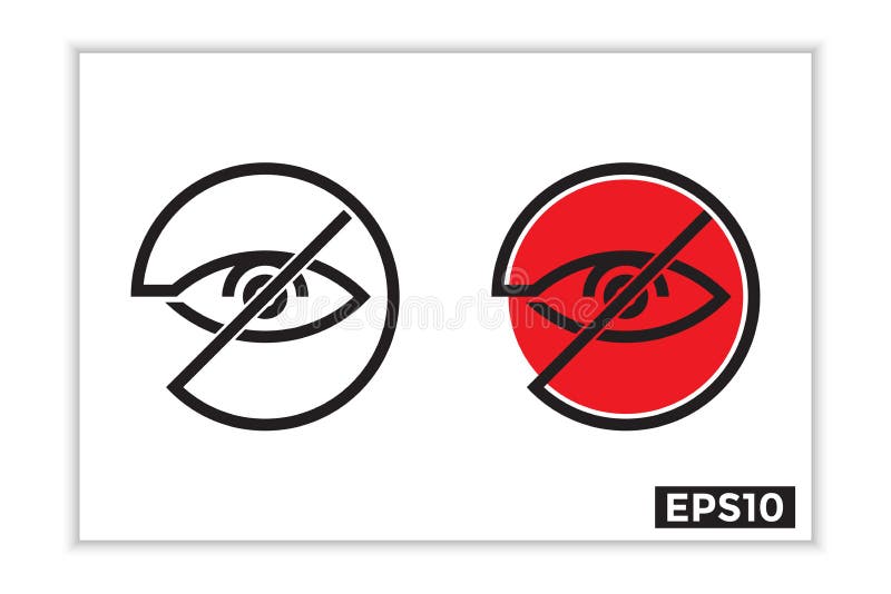 Visible and Invisible Icons, Hide Icons, Invisible Logos, Illustrations ...