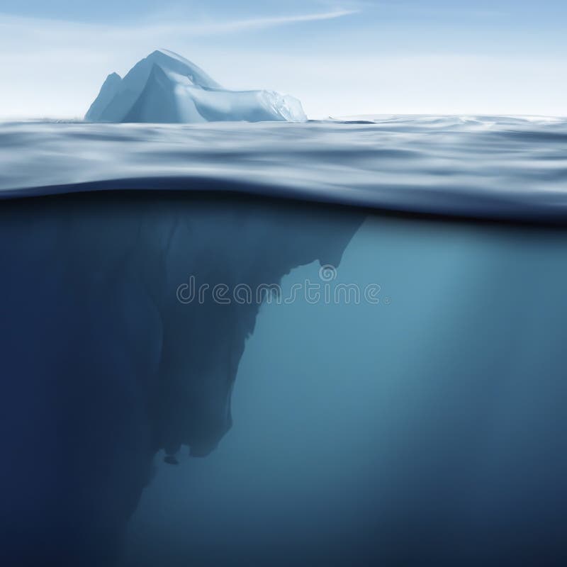 Visible and Invisible Surface of the Iceberg Stock Vector ...