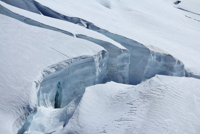 Visible Layers Of Ice And Crevasses Stock Image Image Of Crevasses