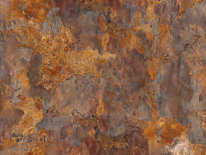 Visible Rust on the Corroded Weathered Metal Panel Stock Illustration ...