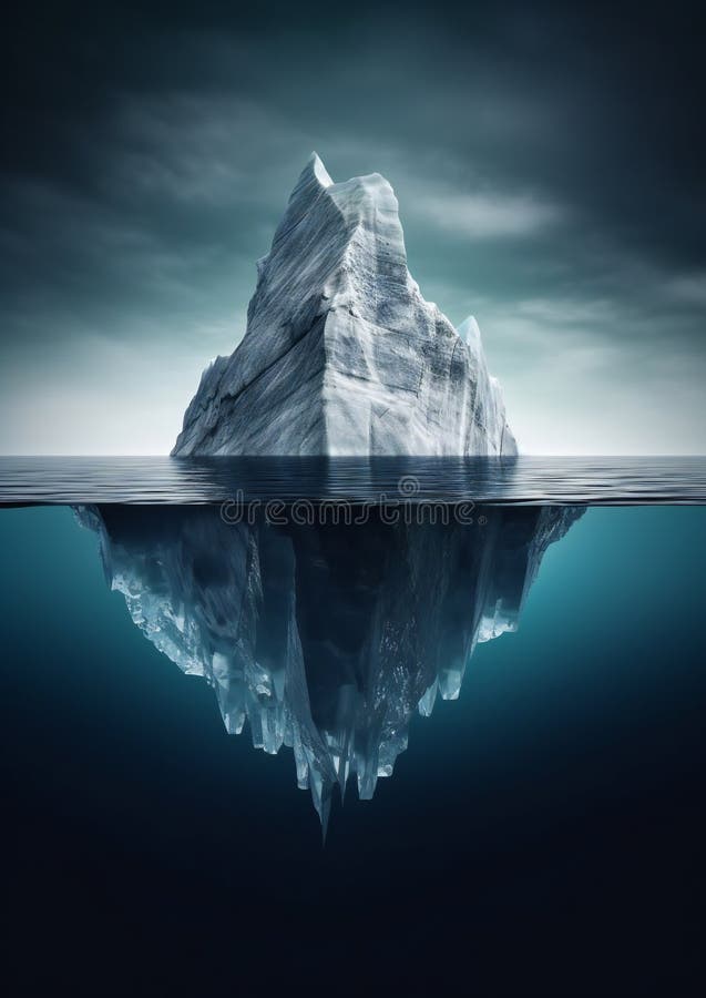 Visible Tip of an Iceberg stock illustration. Illustration of symbolic ...