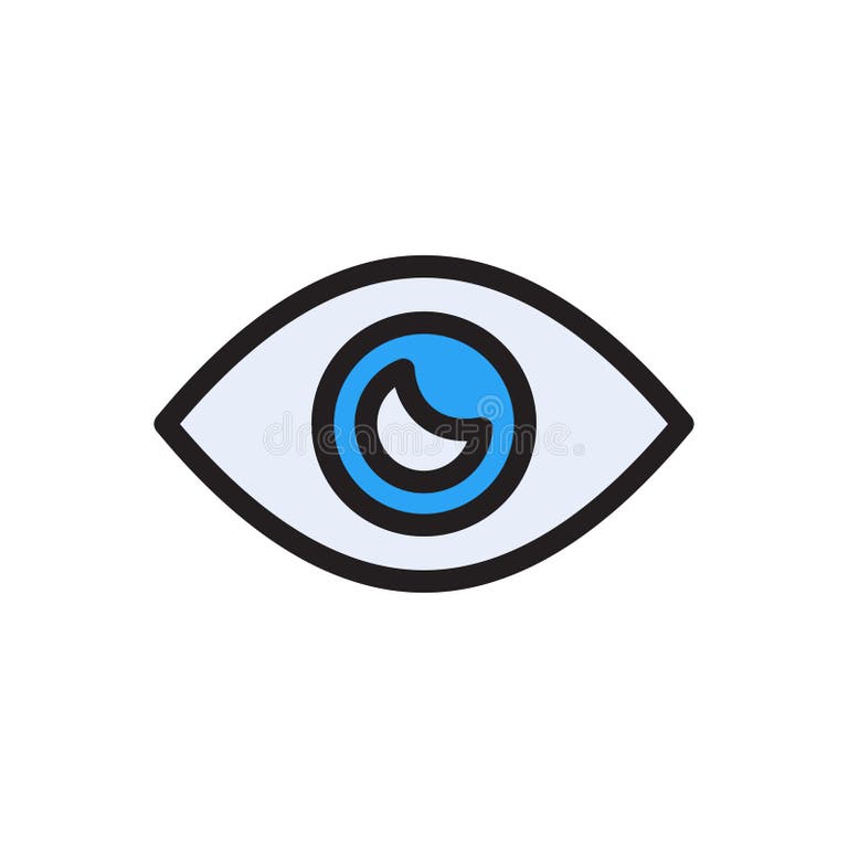 Visible Vector Line Colour Icon Stock Vector - Illustration of black ...