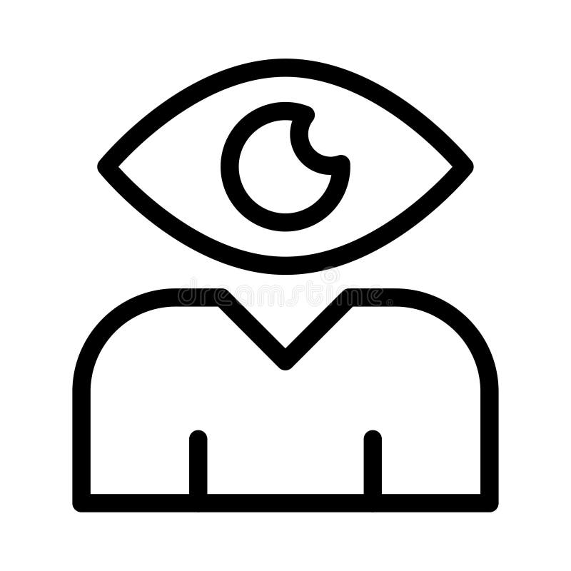 Visible Vector Thin Line Icon Stock Illustration - Illustration of ...