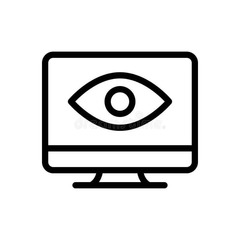 Visible Vector Thin Line Icon Stock Vector - Illustration of device ...