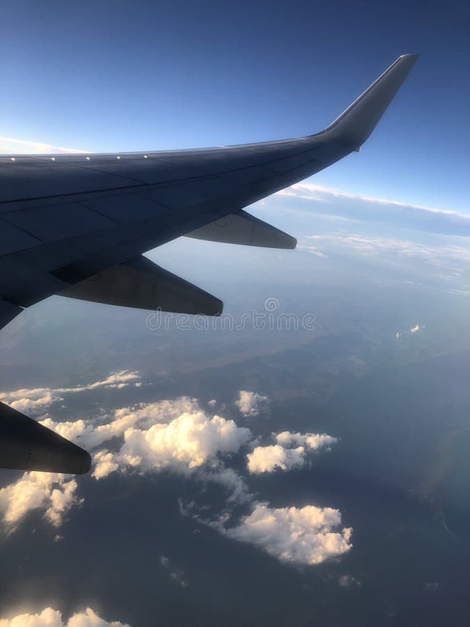 Visible through the Window of a Flying Airplane. Editorial Image ...